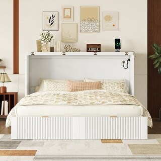 [Pulley Structure Design] Queen Size Murphy Bed Wall Bed - Bed Bath ...